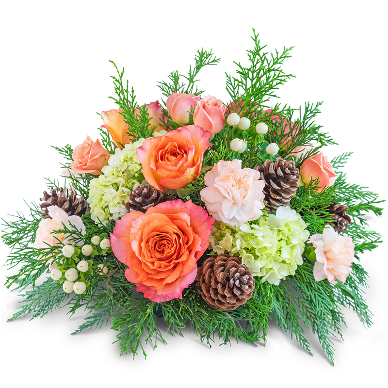 Frosted Peach Centerpiece :: Keller & Stein