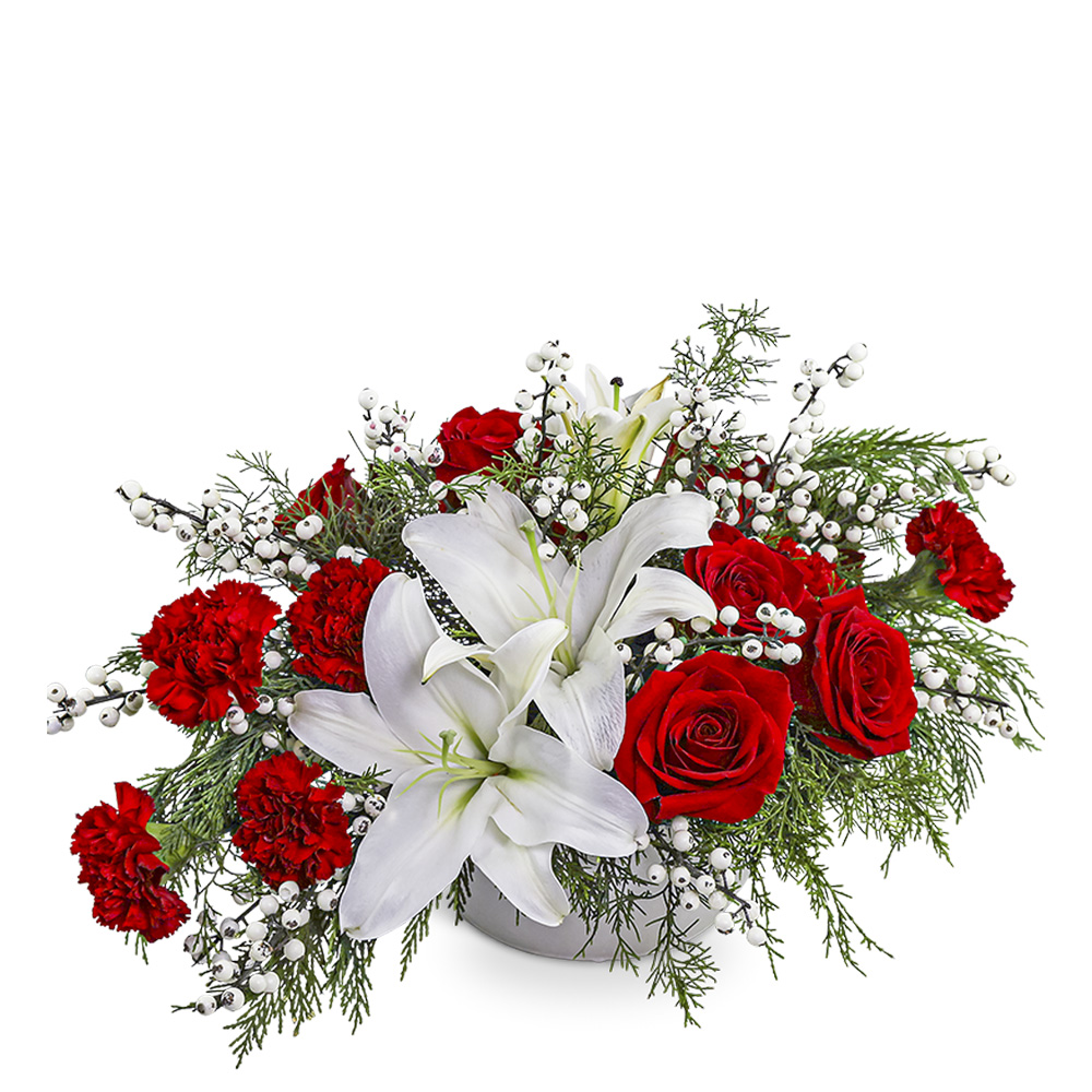 Snowberry Elegance Centerpiece :: Keller & Stein